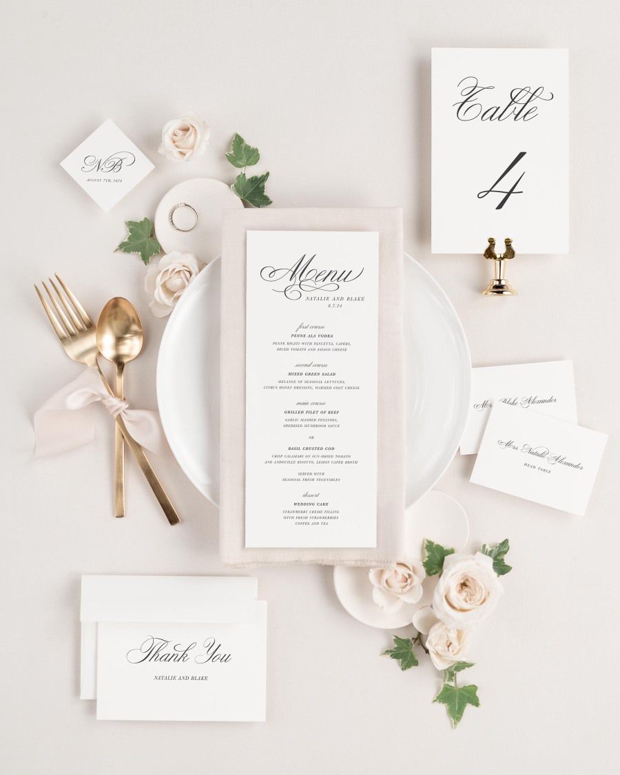 Classic Script Wedding Thank You Cards | Shine Wedding Invitations