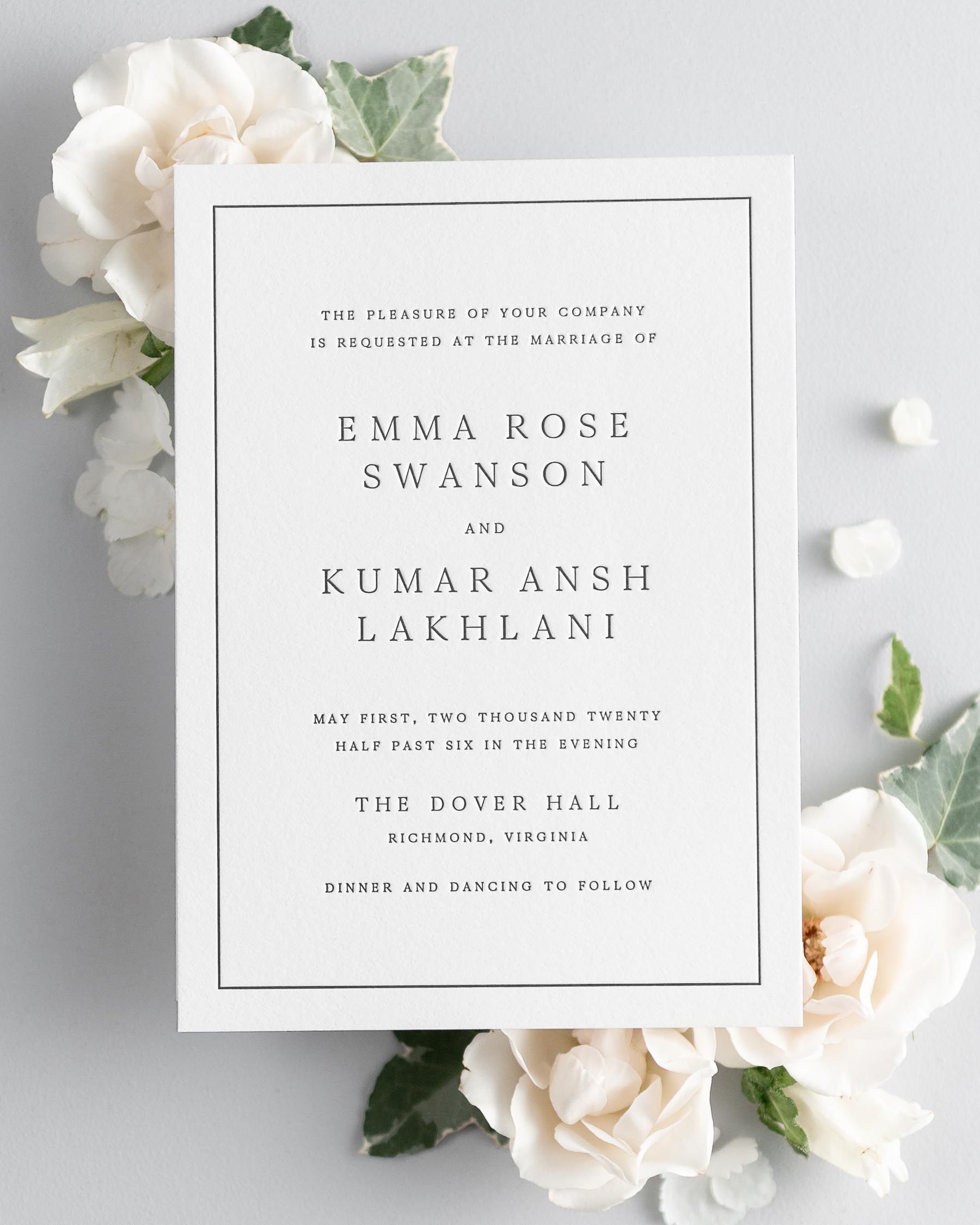 Letterpress Wedding Invitations | Shine Wedding Invitations