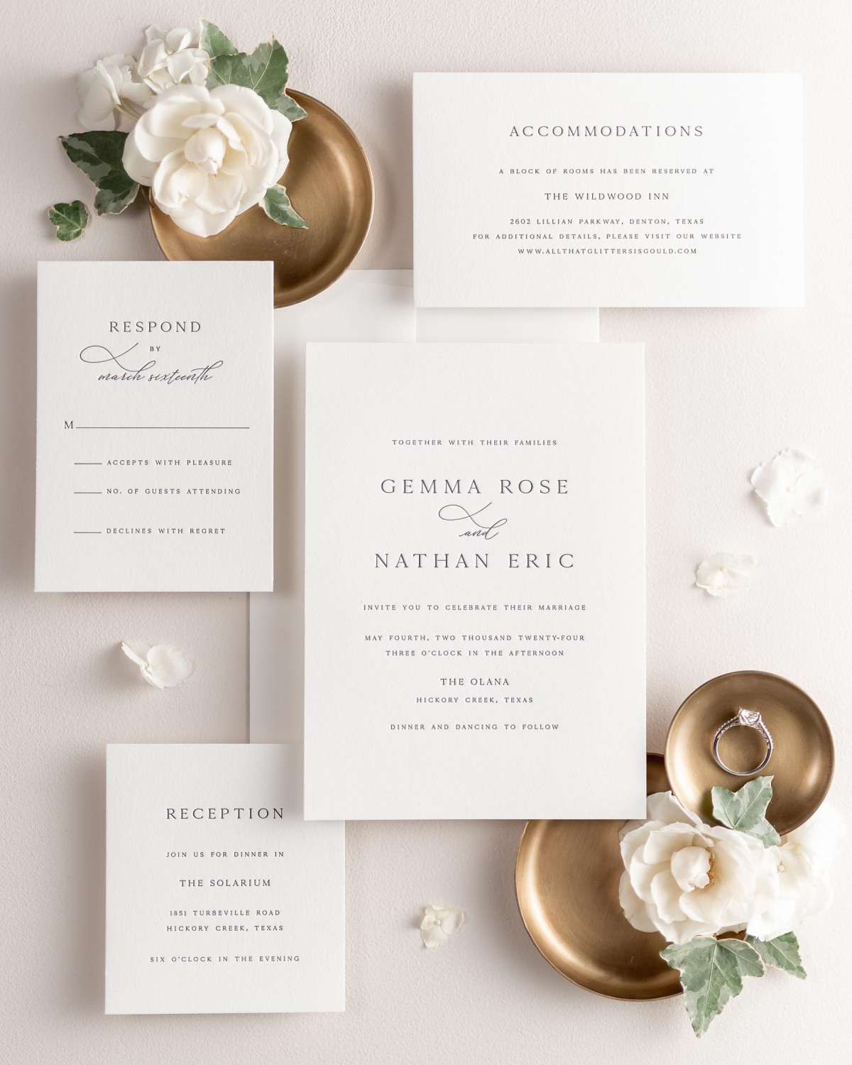 Letterpress Wedding Invitations | Shine Wedding Invitations