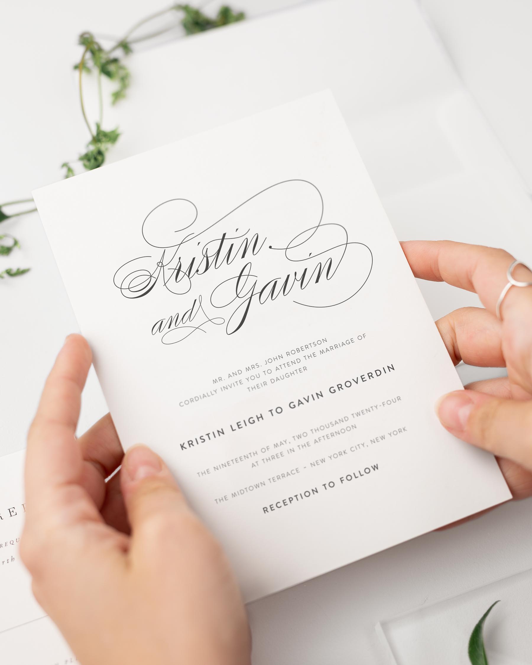 Script Elegance Wedding Invitations | Shine Wedding Invitations